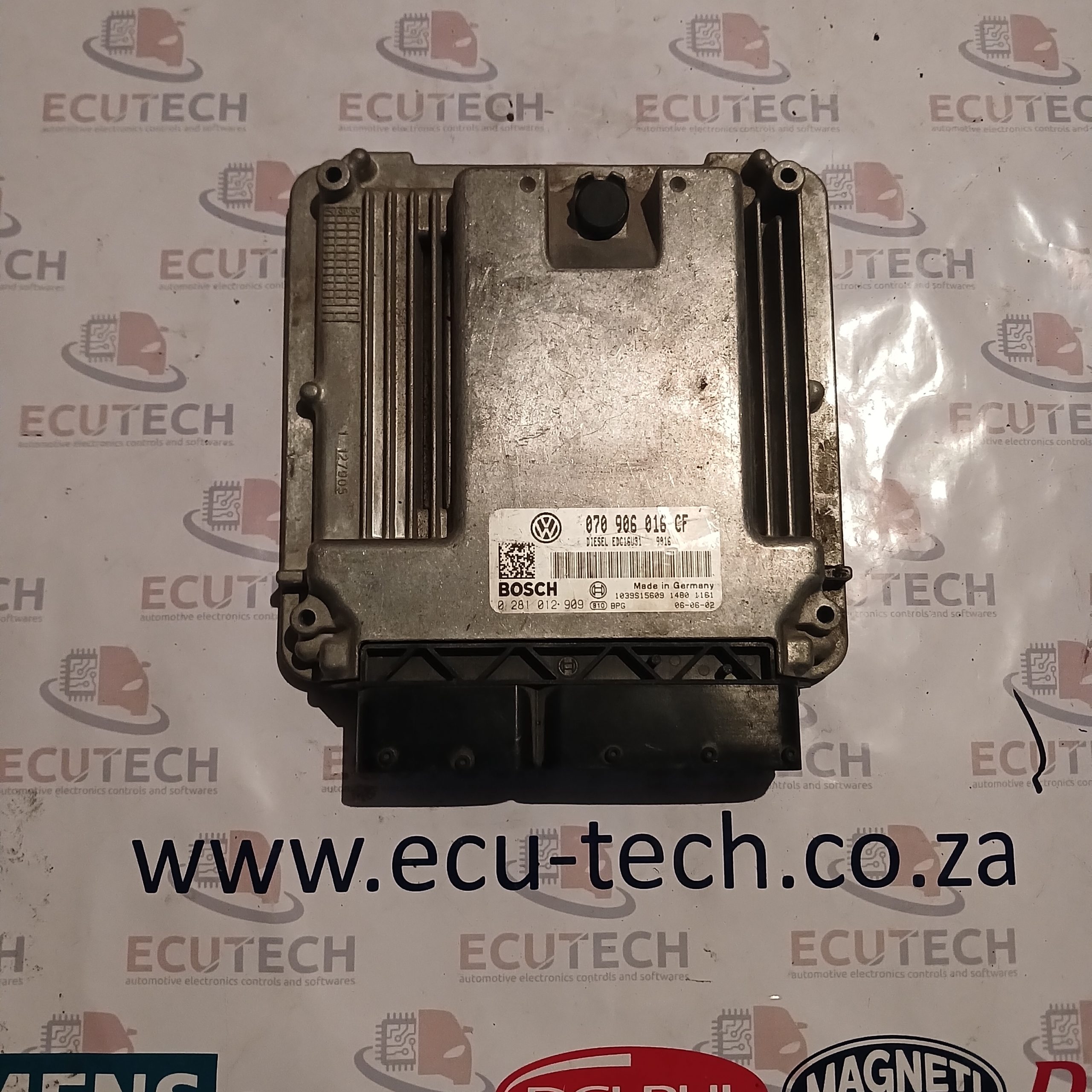 VW TRANSPORTER 2.5 TDI 070906016CF 0281012909 ECU COMPUTER BOX - ECU-Tech
